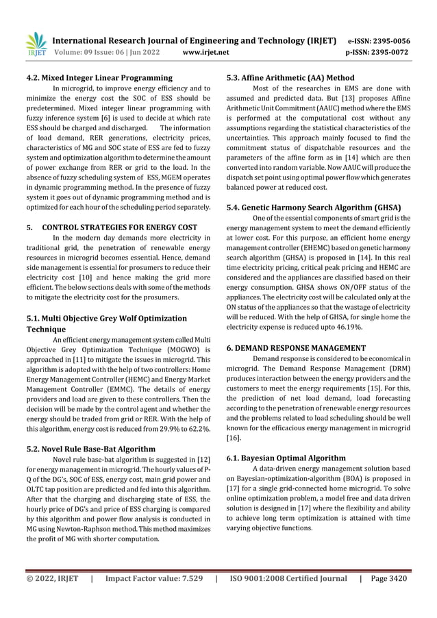 ENERGY MANAGEMENT SYSTEM IN MICROGRID: A REVIEW | PDF | Gas and Electric | Home Utilities