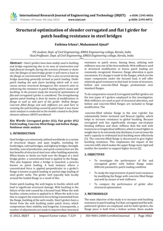 Structural optimization of slender corrugated and flat I girder for ...