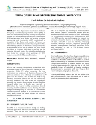 STUDY OF BUILDING INFORMATION MODELING PROCESS | PDF | Desktop Publishing | Computer Software ...