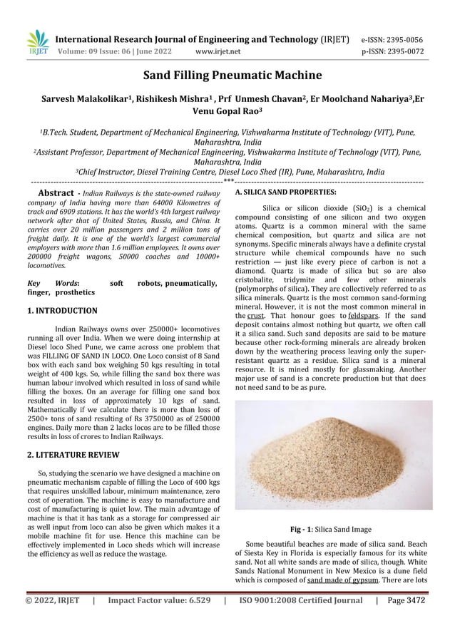 Sand Filling Pneumatic Machine | PDF