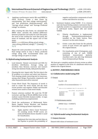 A Novel Jewellery Recommendation System using Machine Learning and ...