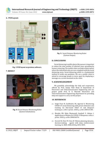 SOCIAL DISTANCE MONITORING ROBOT | PDF