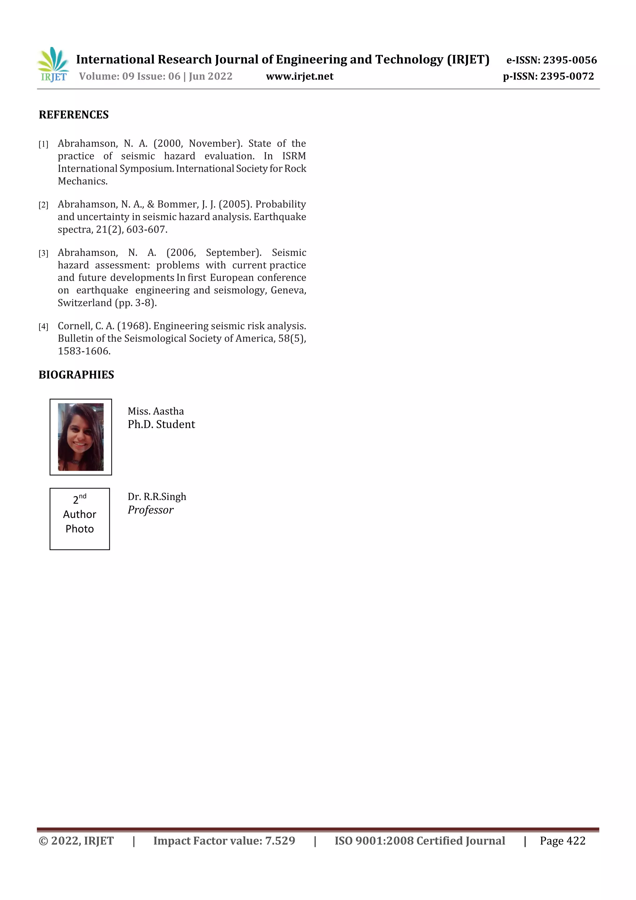 PROBABILISTIC SEISMIC HAZARD ANALYSIS FOR SEISMIC RISK ASSESSMENT | PDF PROBABILISTIC SEISMIC HAZARD ANALYSIS FOR SEISMIC RISK ASSESSMENT | PDF