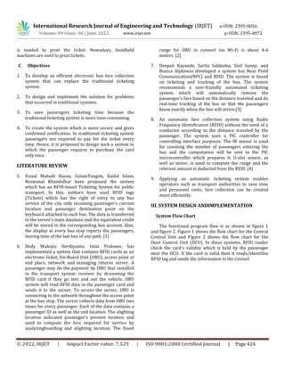 RFID BASED AUTOMATIC BUS TICKITING SYSTEM | PDF | Rail Travel | Travel Type