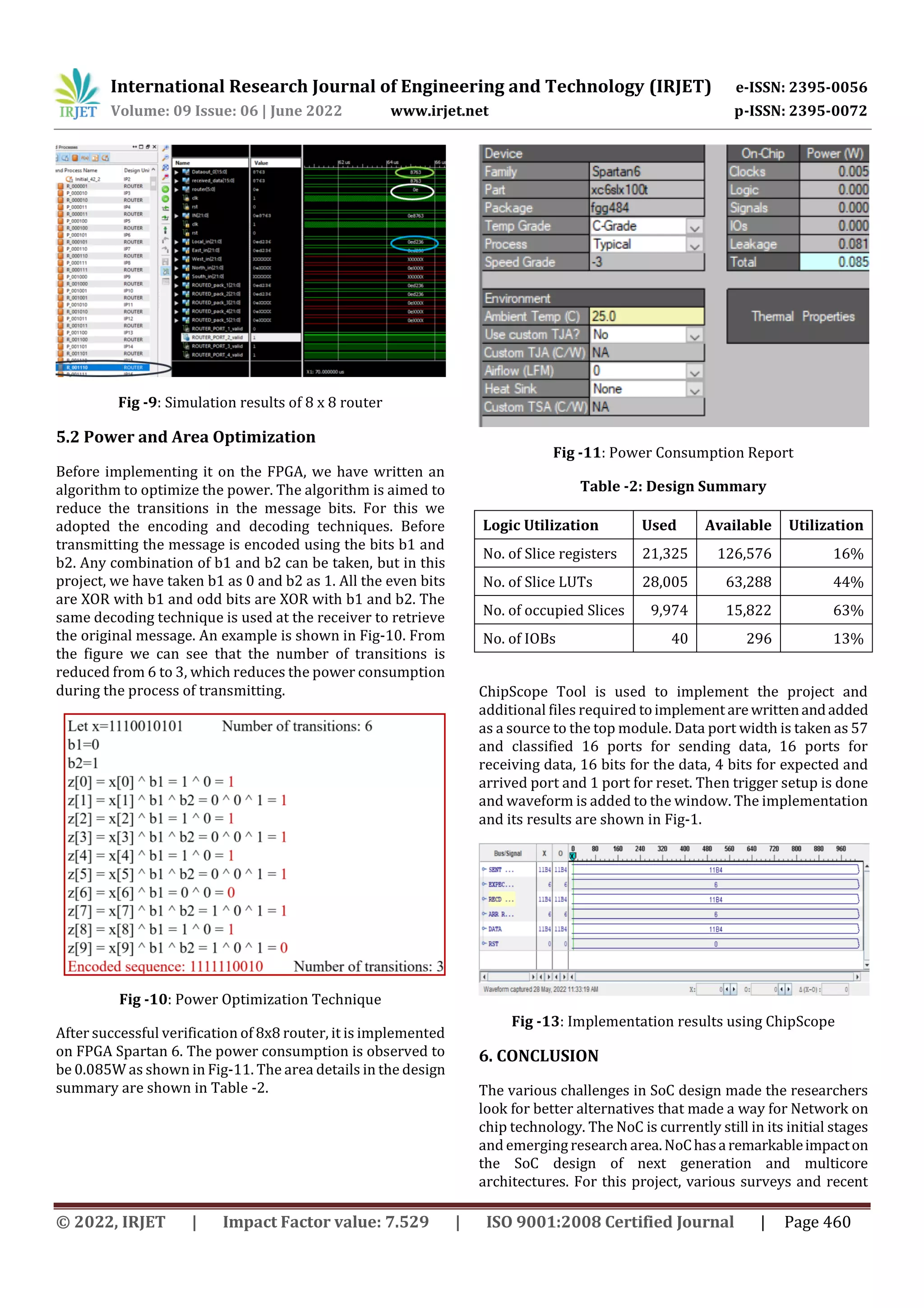 Design and Performance Analysis of 8 x 8 Network on Chip Router | PDF