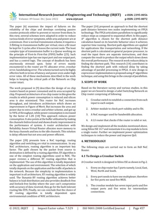 Design and Performance Analysis of 8 x 8 Network on Chip Router | PDF