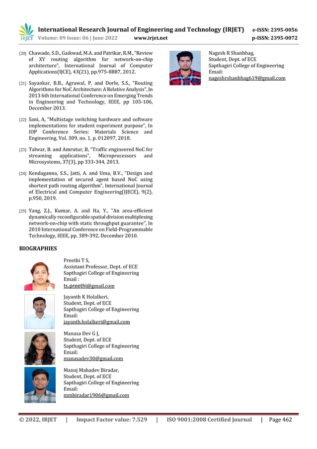 Design and Performance Analysis of 8 x 8 Network on Chip Router | PDF