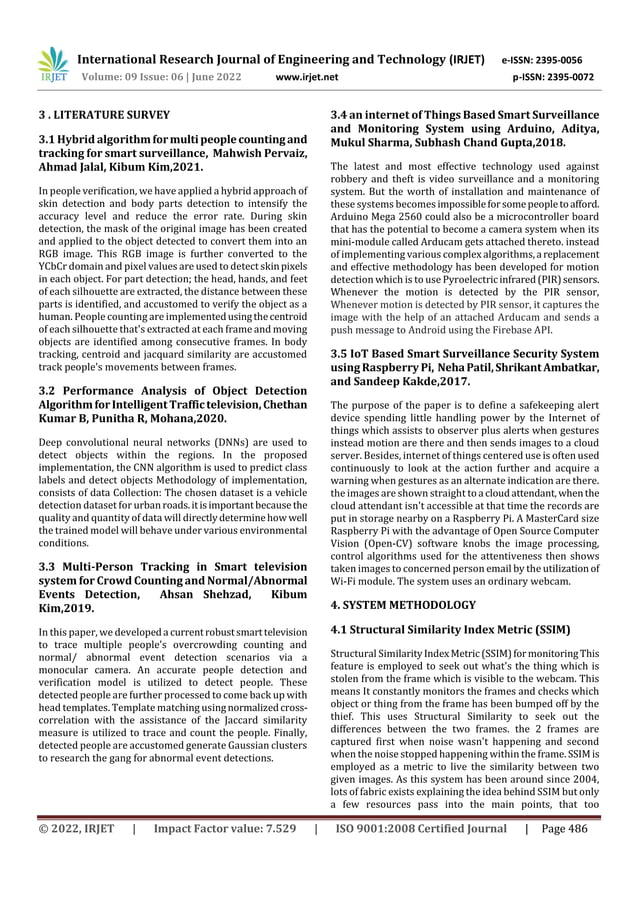 SMART SURVEILLANCE SYSTEM USING LBPH ALGORITHM | PDF | Cameras and Camcorders | Consumer Electronics