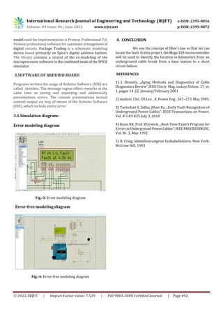 Underground Cable Fault Detection Using Arduino | PDF