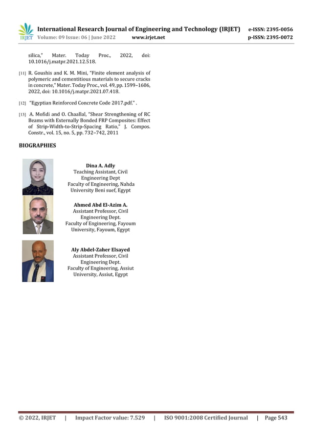 Shear Behavior of Reinforced Concrete Beams Contained Nano Silica and ...