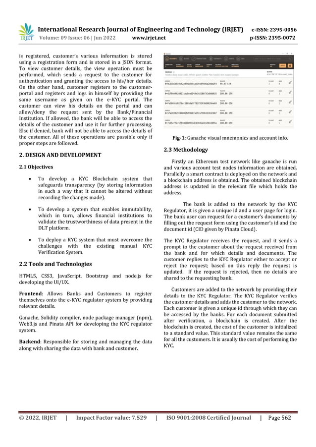 A Survey on e-KYC Verifier Using Blockchain | PDF