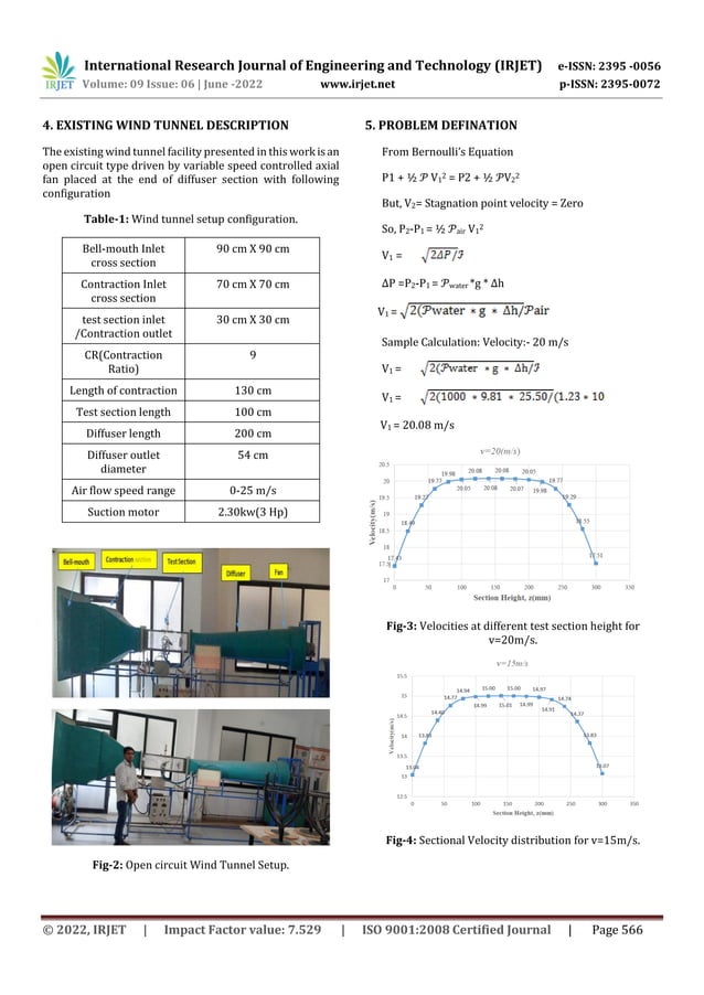 Study of different contraction design of wind tunnel for better ...