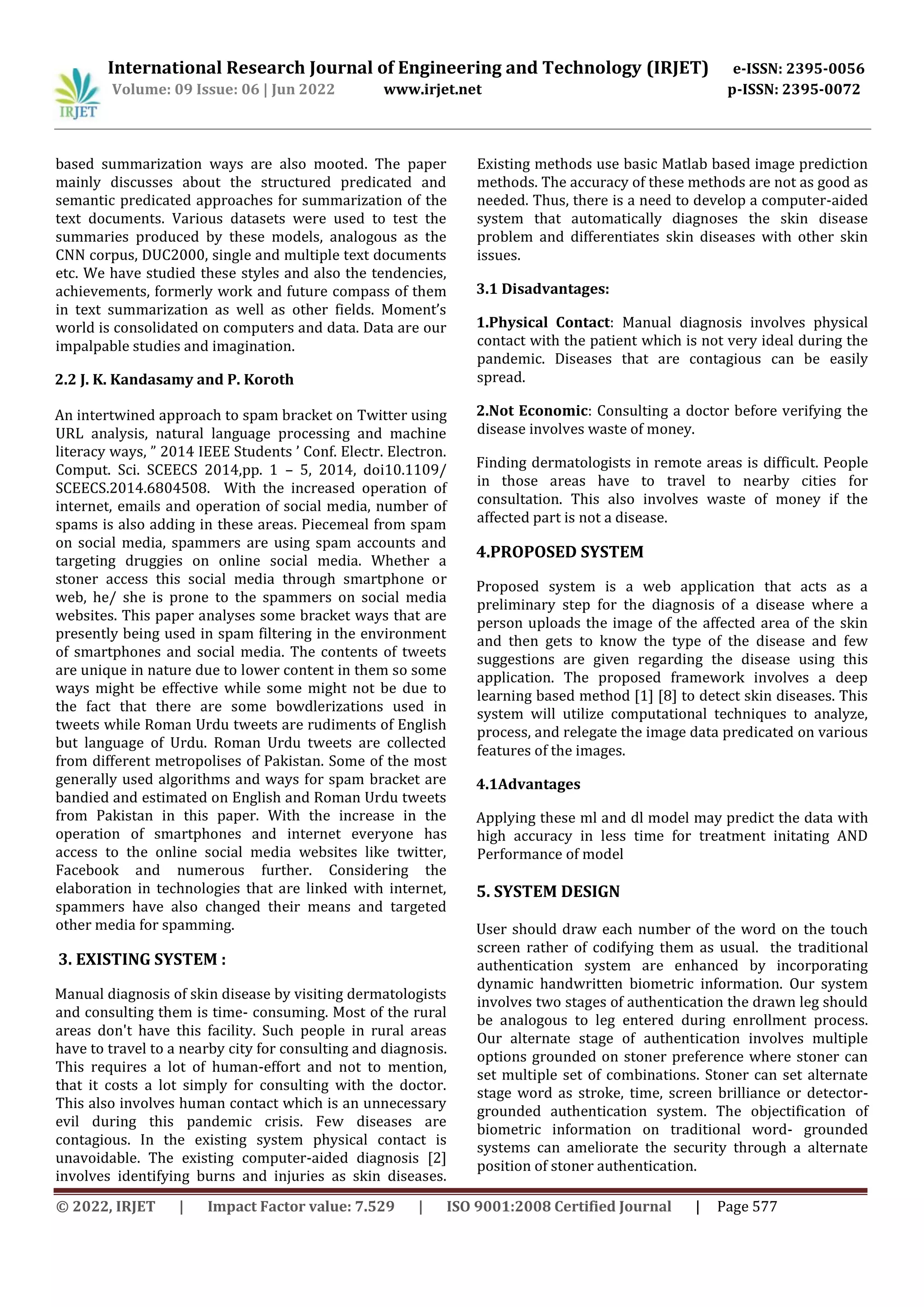 DETECTION AND CLASSIFICATION OF SKIN DISEASE USING DEEP LEARNING | PDF