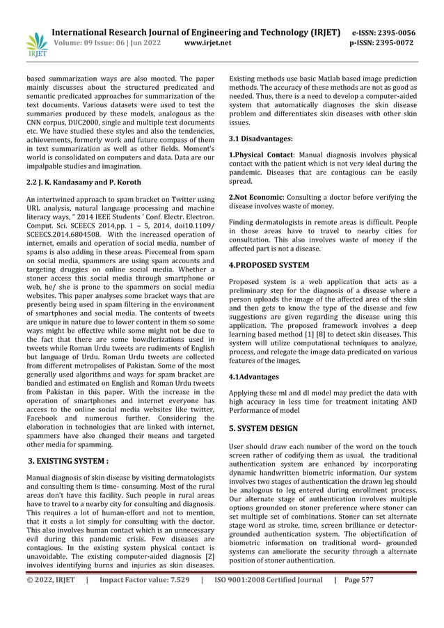 DETECTION AND CLASSIFICATION OF SKIN DISEASE USING DEEP LEARNING | PDF | Skin and Dermatology ...