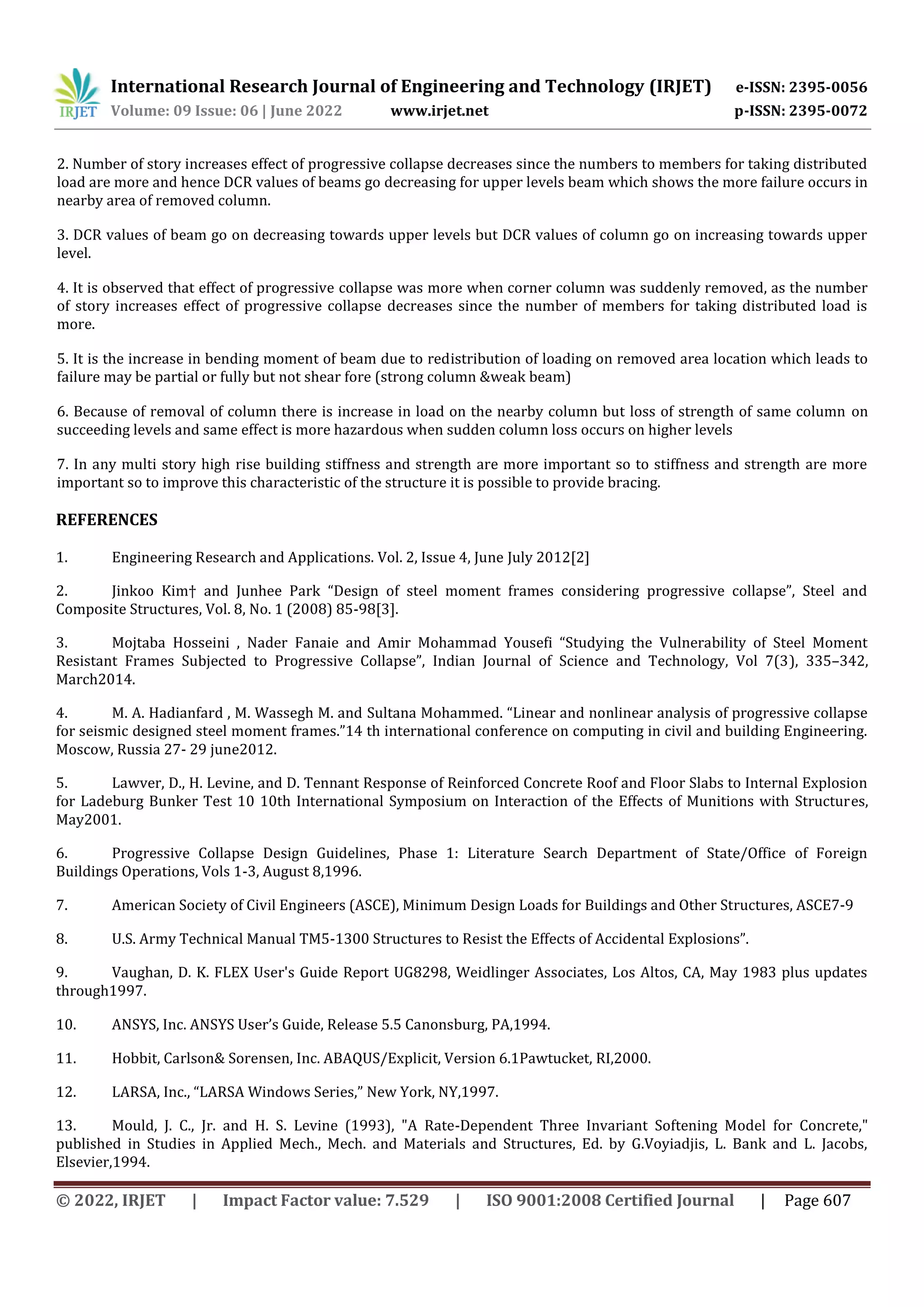 Progressive Collapse Analysis and design of Steel Structure | PDF