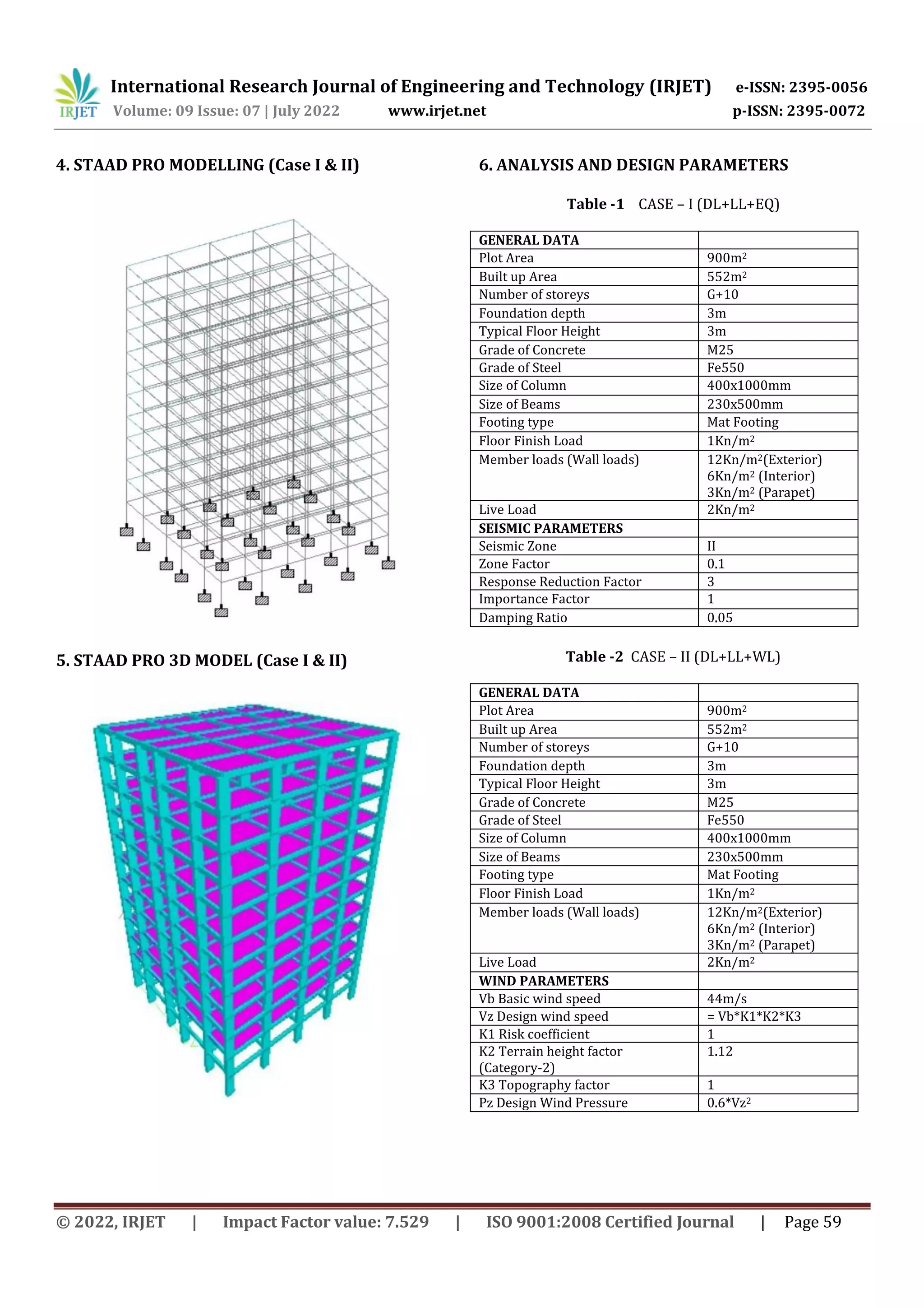 Comparative Study on Seismic and Wind forces on RCC Structure | PDF ...