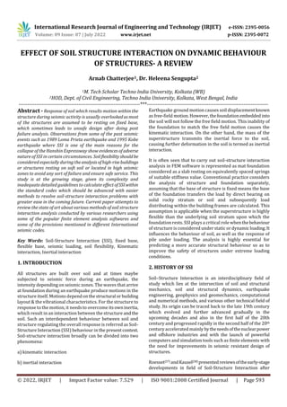 EFFECT OF SOIL STRUCTURE INTERACTION ON DYNAMIC BEHAVIOUR OF STRUCTURES- A REVIEW | PDF | Civil ...