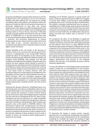 EFFECT OF SOIL STRUCTURE INTERACTION ON DYNAMIC BEHAVIOUR OF STRUCTURES- A REVIEW | PDF