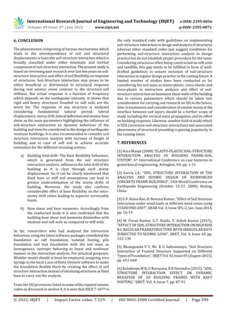 EFFECT OF SOIL STRUCTURE INTERACTION ON DYNAMIC BEHAVIOUR OF STRUCTURES- A REVIEW | PDF