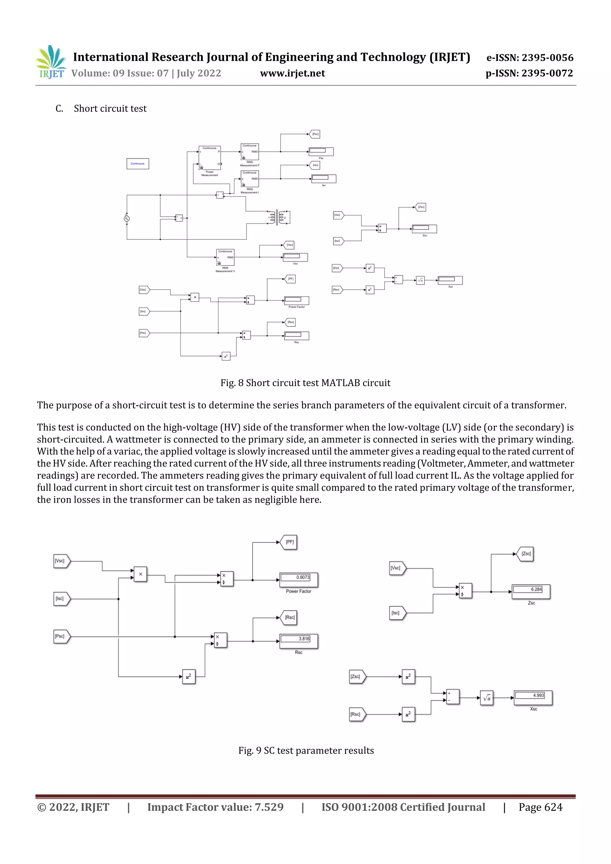 Multiple Tests On Transformer With The Help Of Matlab Simulink Pdf Computer Software And