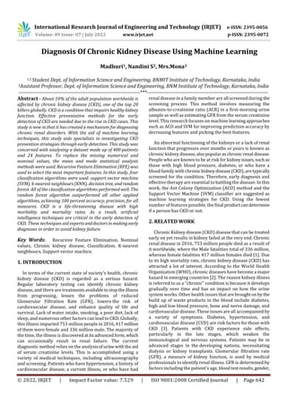 Diagnosis Of Chronic Kidney Disease Using Machine Learning | PDF