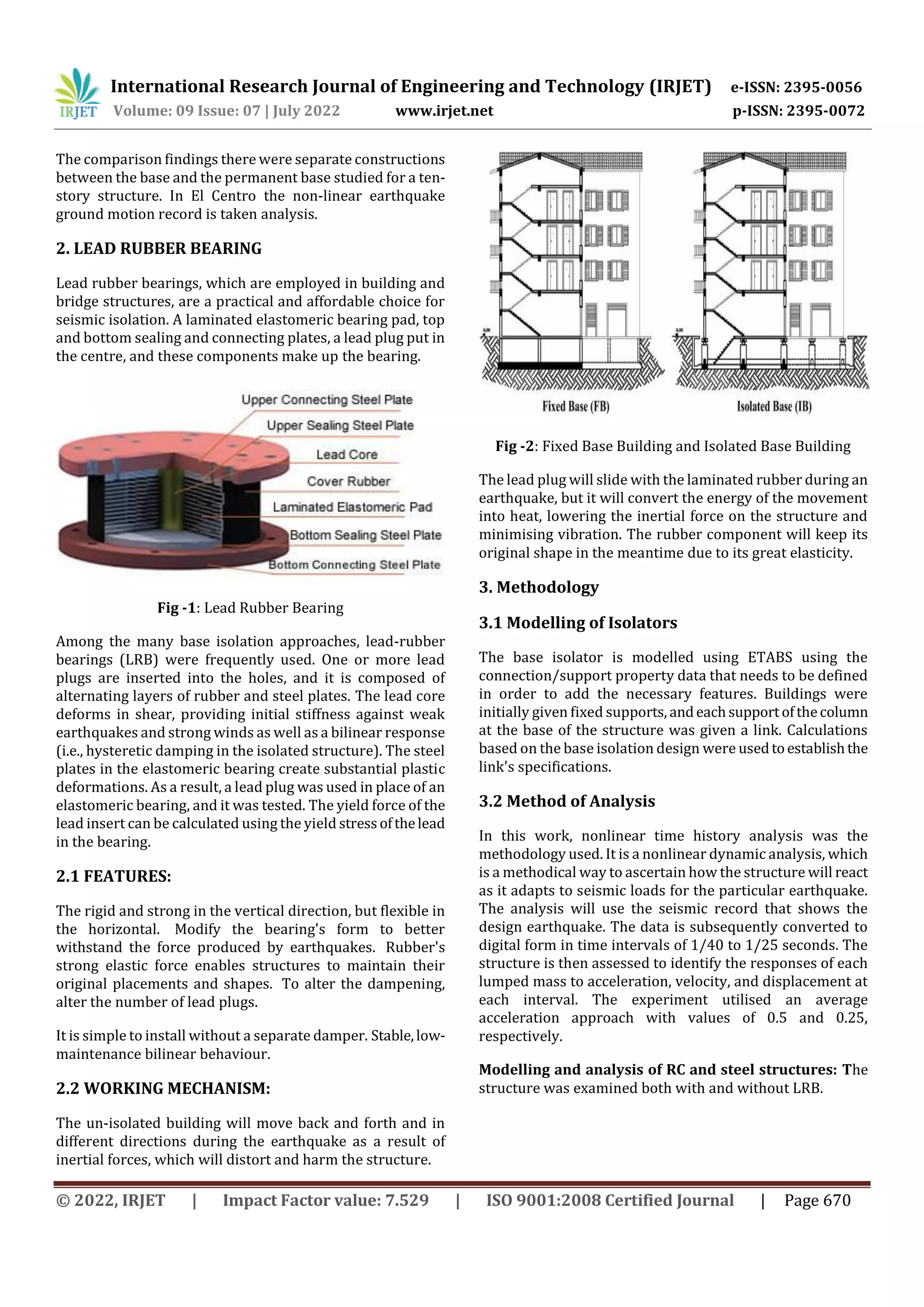 SEISMIC ANALYTICAL STUDY OF RC AND STEEL STRUCTURES WITH LEAD RUBBER BEARING IN DAMPERS USING ...