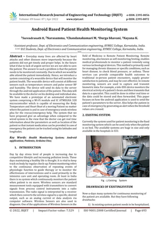 Android Based Patient Health Monitoring System | PDF