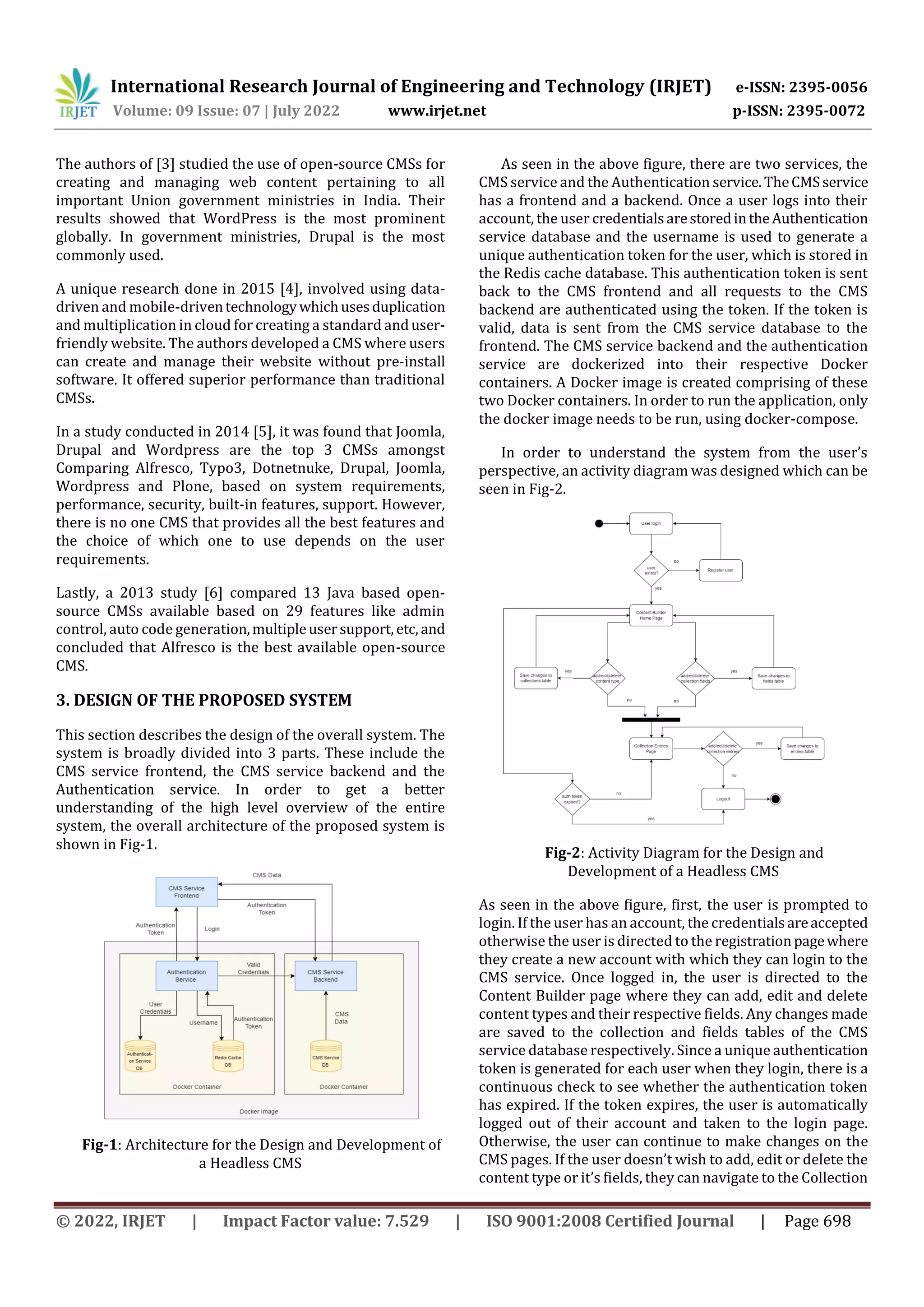 Design and Development of a Headless Content Management System | PDF