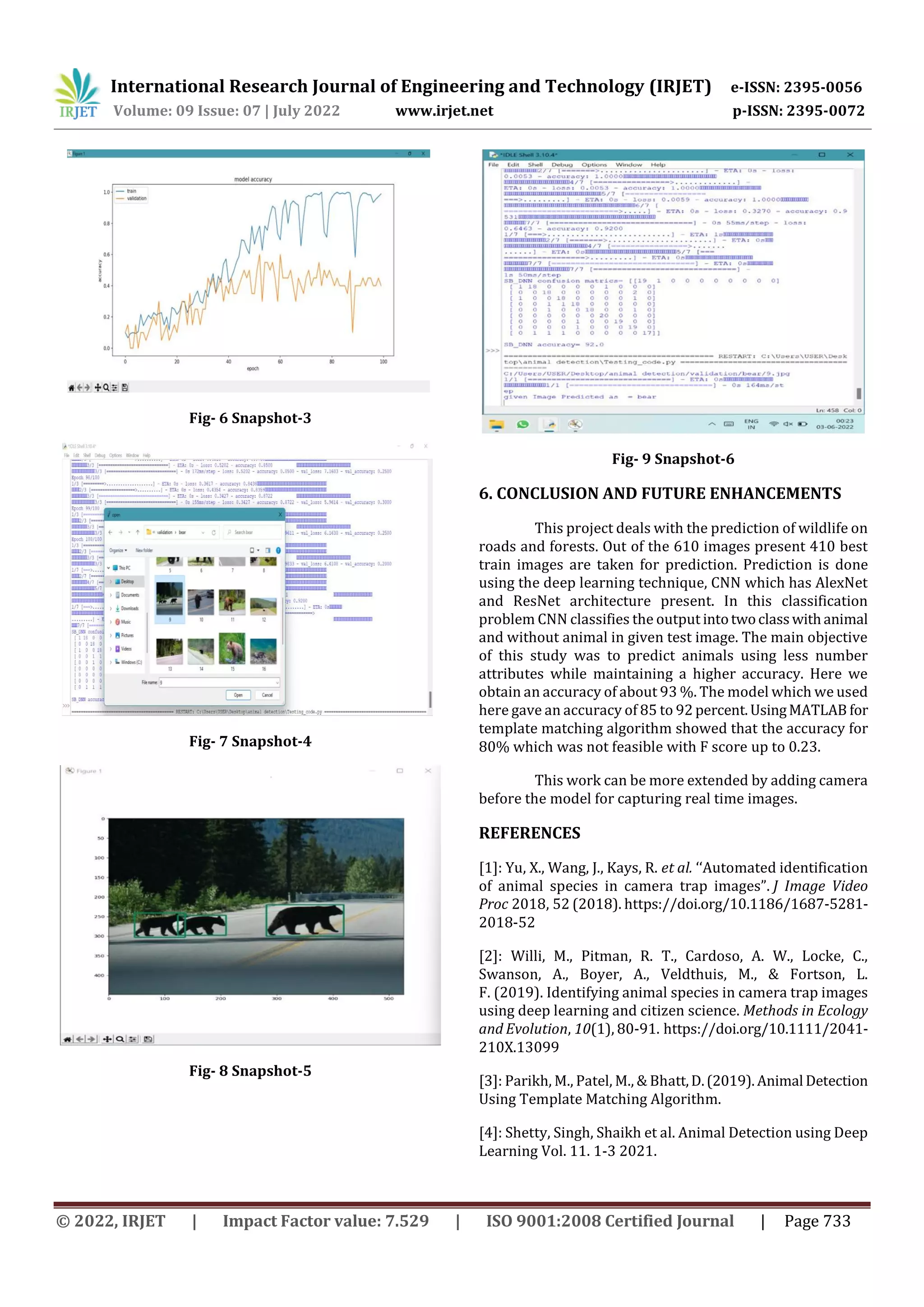 Wildlife Detection System using Deep Neural Networks | PDF
