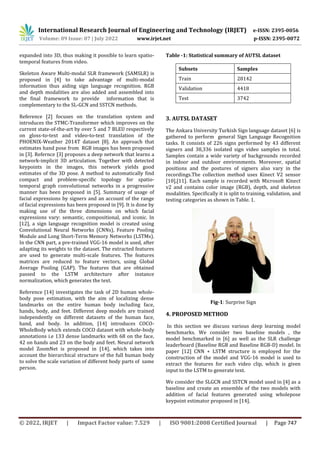 Sign Language Recognition using Facial Gesture and Skeleton Keypoints | PDF