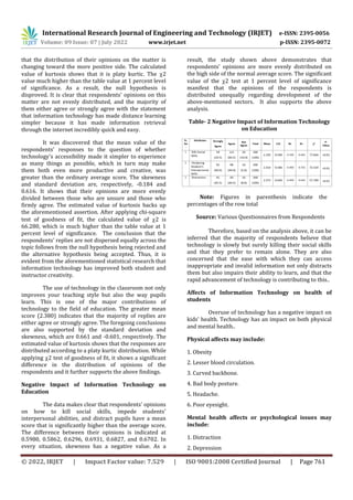 IMPACT OF INFORMATION TECHNOLOGY IN THE AREA OF EDUCATION | PDF | Internet | Computing