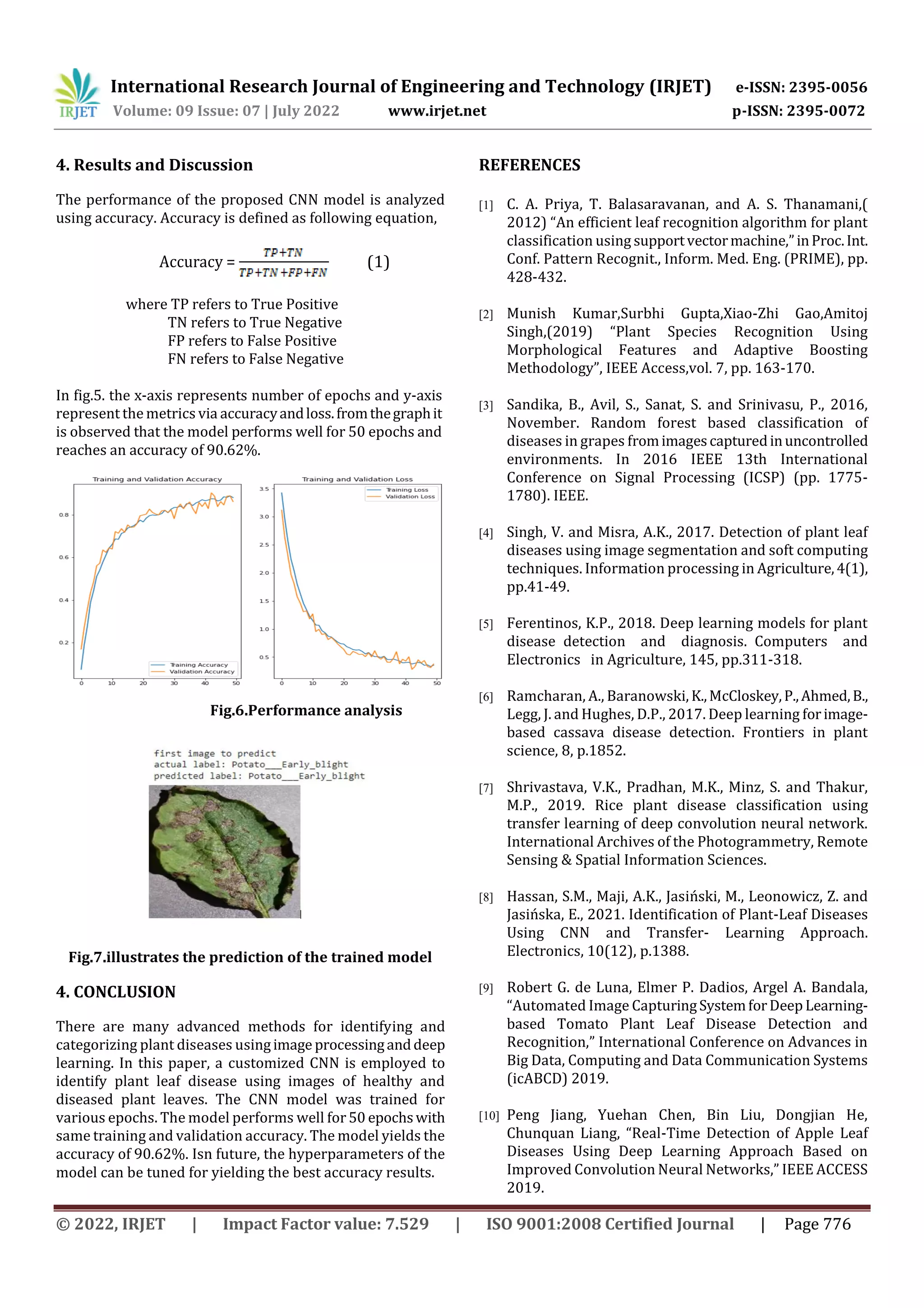 PLANT LEAF DISEASE CLASSIFICATION USING CNN | PDF | Agriculture | Industries