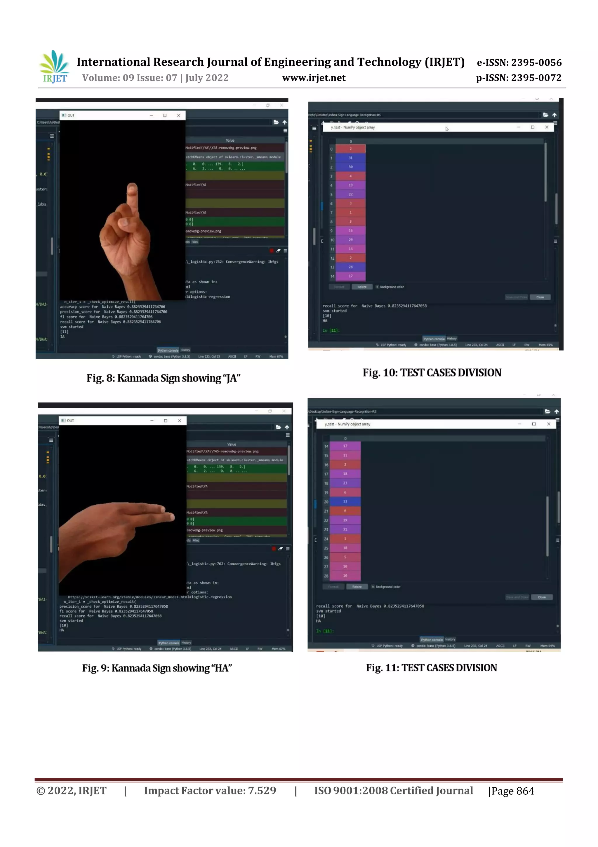 KANNADA SIGN LANGUAGE RECOGNITION USINGMACHINE LEARNING | PDF