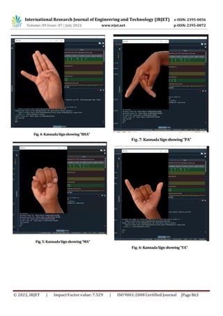 KANNADA SIGN LANGUAGE RECOGNITION USINGMACHINE LEARNING | PDF