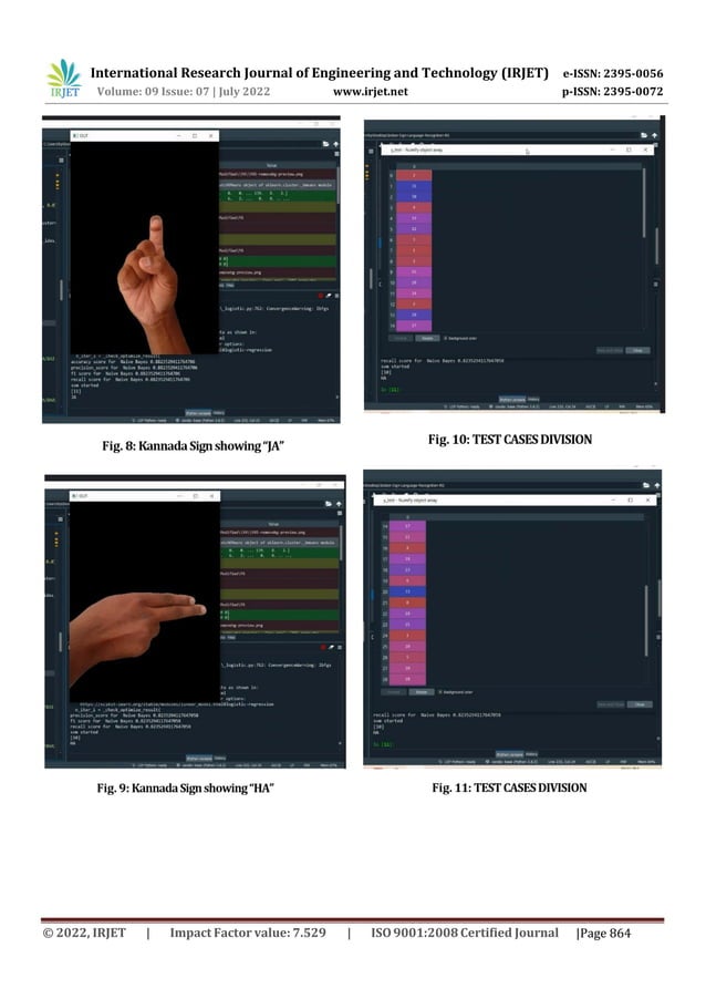 KANNADA SIGN LANGUAGE RECOGNITION USINGMACHINE LEARNING | PDF