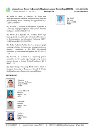 KANNADA SIGN LANGUAGE RECOGNITION USINGMACHINE LEARNING | PDF