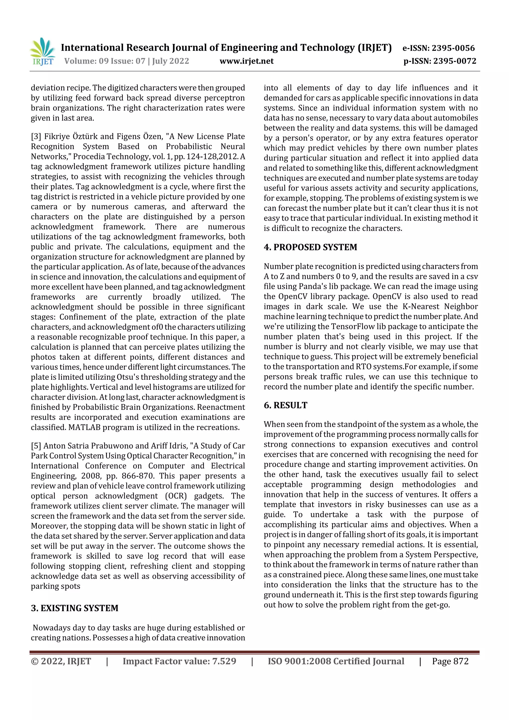 Vehicle Number Plate Detection Pdf Computing Technology And Computing
