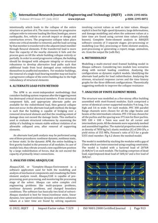 Analysis of Alternate Load Path Method of Modular Structures | PDF