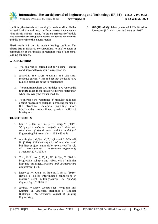 Analysis Of Alternate Load Path Method Of Modular Structures Pdf