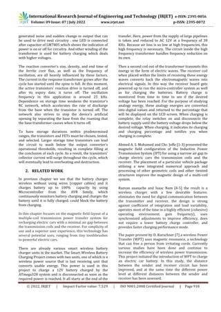 Smart Wireless Battery Charger with Charging Monitor: A Review | PDF