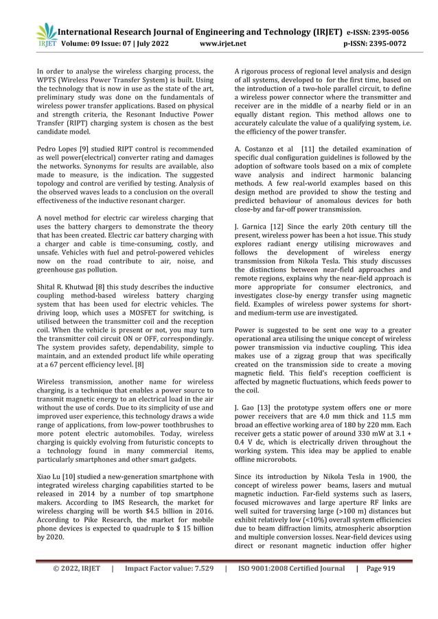 Smart Wireless Battery Charger with Charging Monitor: A Review | PDF