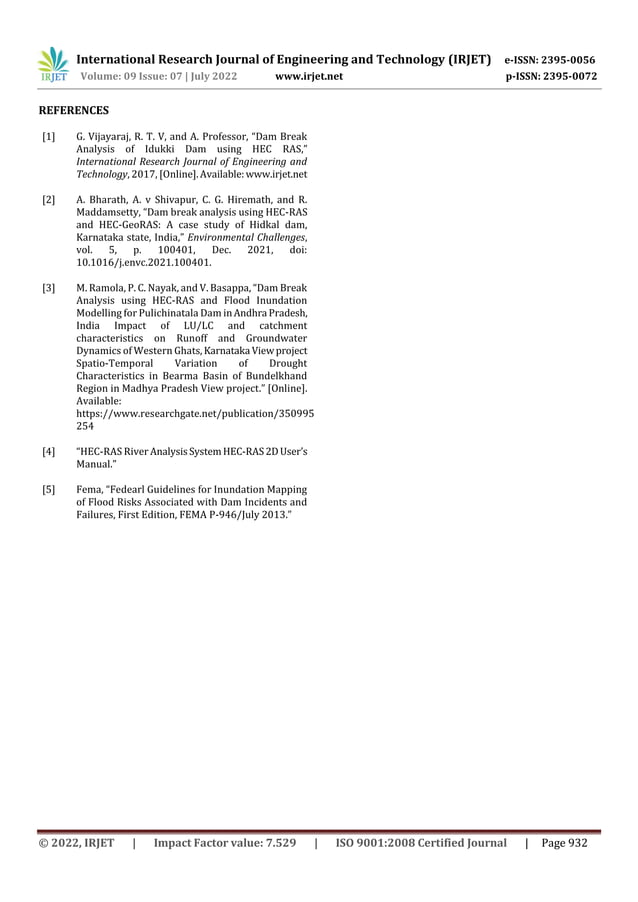 Dam Break Analysis of Peringalkuthu Dam, Thrissur Using HEC-RAS | PDF ...