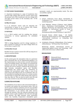 DESIGN AND DEVELOPMENT OF SOLAR POWERED AIR POLLUTION AND ENVIRONMENTAL ...