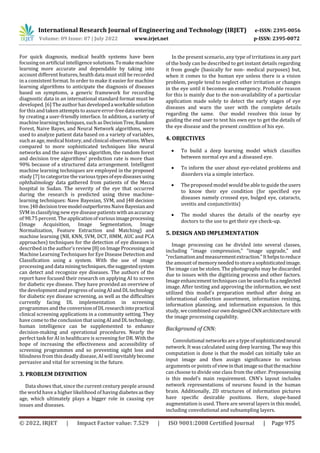 EYE DISEASE IDENTIFICATION USING DEEP LEARNING | PDF