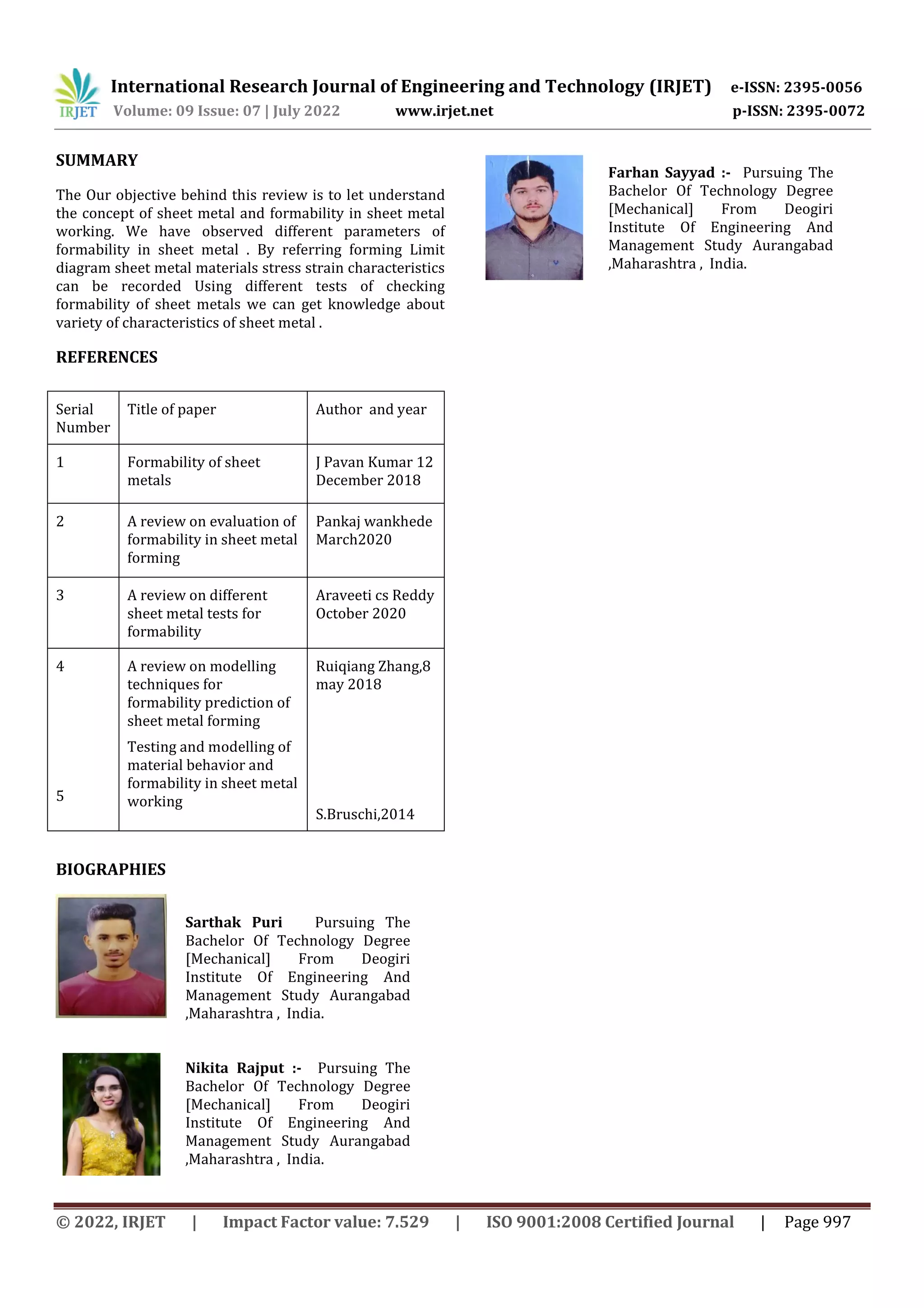 Formability in Sheet Metal Working | PDF