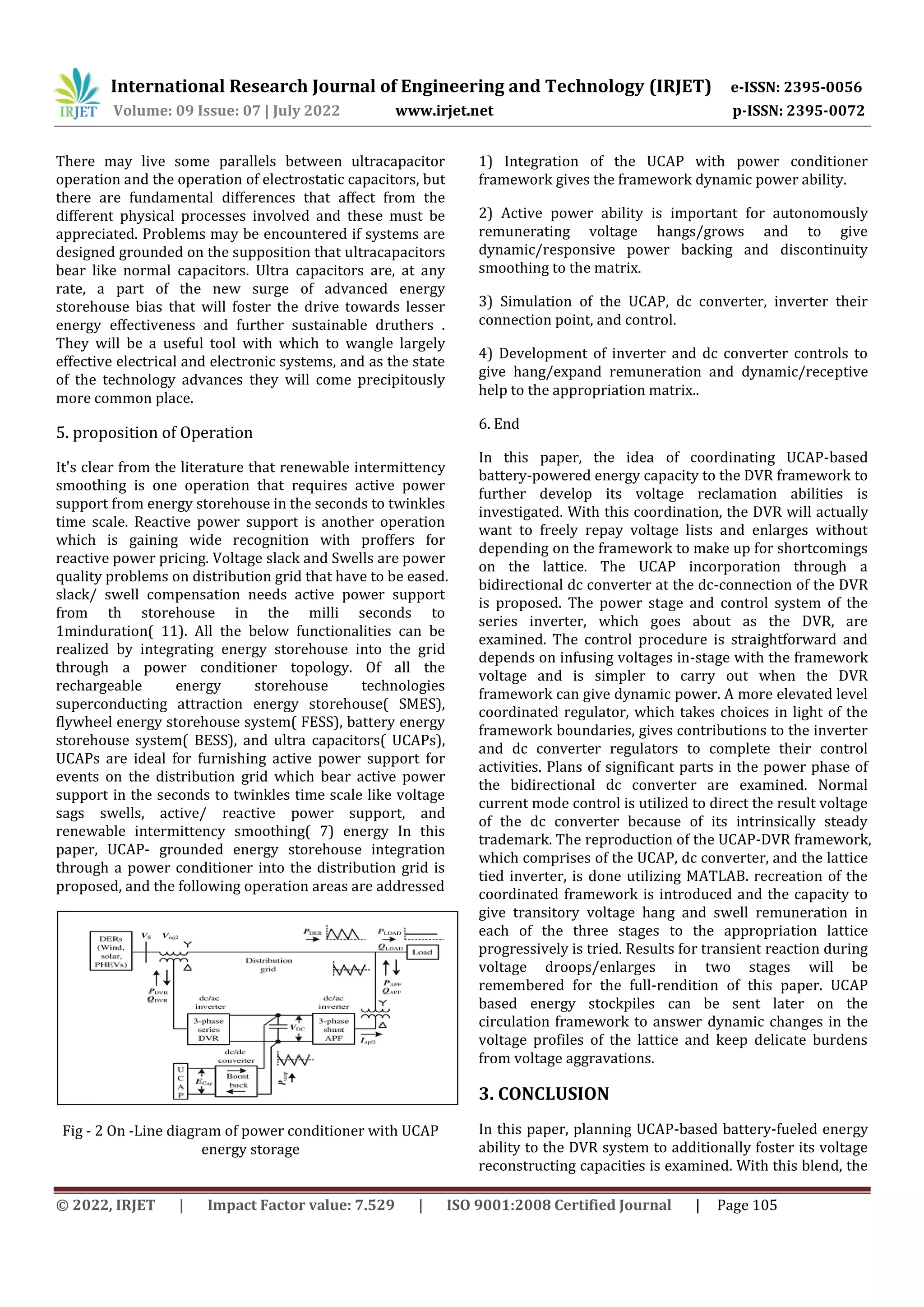 POWER QUALITY IMPROVEMENT OF DISTRIBUTION GRID USING ULTRA CAPACITOR ...