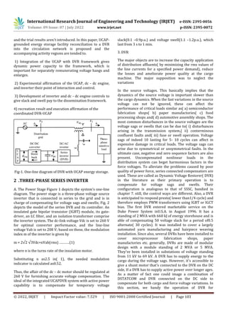 POWER QUALITY IMPROVEMENT OF DISTRIBUTION GRID USING ULTRA CAPACITOR INTEGRATED DYNAMIC VOLTAGE ...