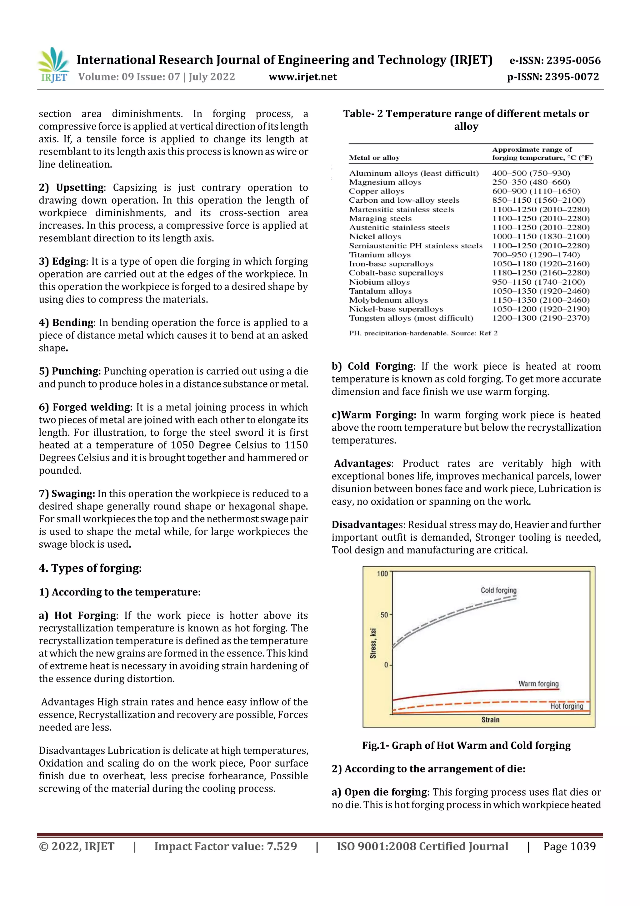 An Overview of Forging Process and Defects in Hot and Cold Forging | PDF