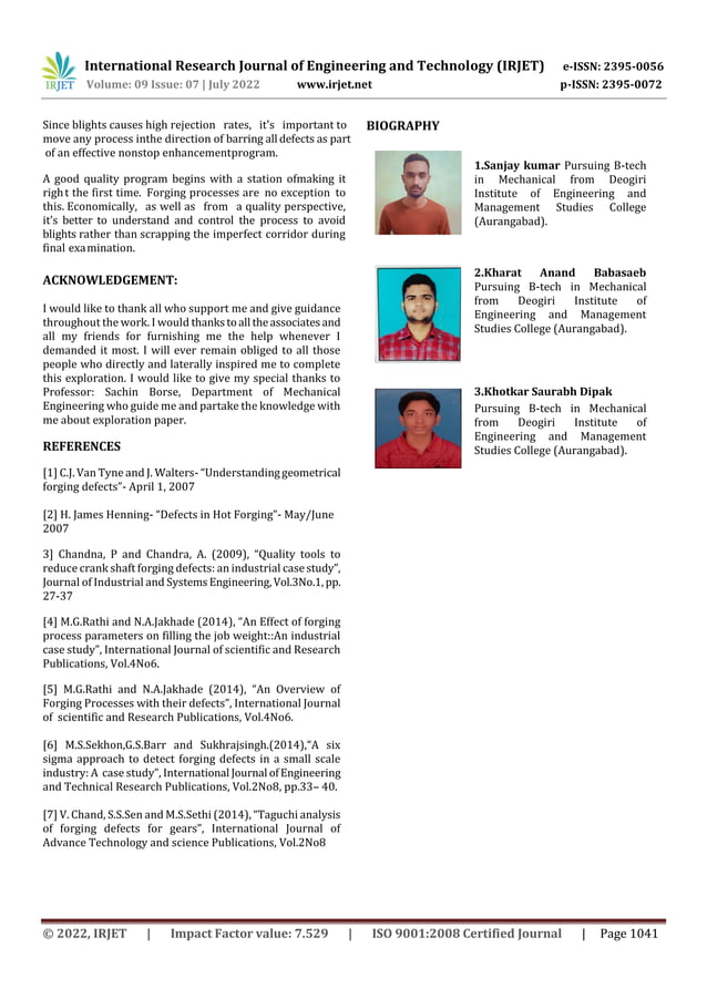 An Overview of Forging Process and Defects in Hot and Cold Forging | PDF