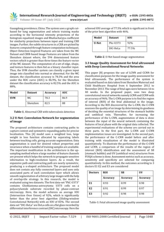 Performance Comparison Analysis for Medical Images Using Deep Learning Approaches | PDF ...